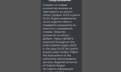 В Добрич бе задействана системата BG-ALERT ᐉ Новини от Fakti.bg - България | ФАКТИ.БГ